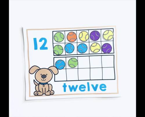 Doggone Good Number Counting Mats, Playdoh by Beaded Ink | TPT