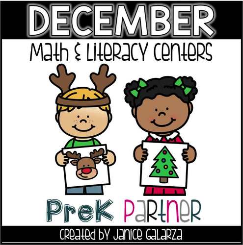 December: Math and Literacy Centers by PreK Partner | TPT