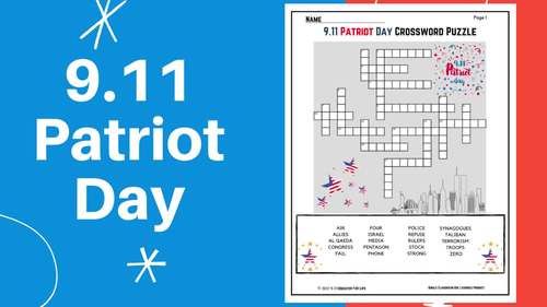 9.11 Patriot Day Activities Middle & Upper Grades September 11th