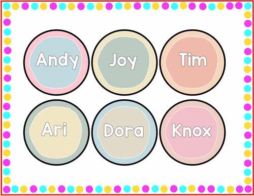 Printable Boho Neutral Student Name Tags, Boho Nametags, Door Display Tags