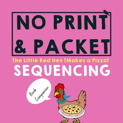 The Little Red Hen Makes a Pizza Sequencing Boom Cards™ & Printable ...