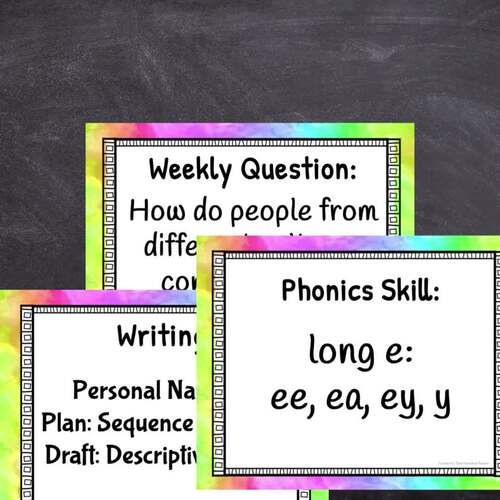 2nd Grade My View Literacy 2025: UNIT 2 FOCUS WALL POSTERS: Weeks 1-5