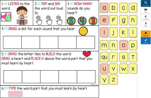 HEART WORDS | Sight Word Mapping | Science of Reading | BOOM CARDS | Set 5