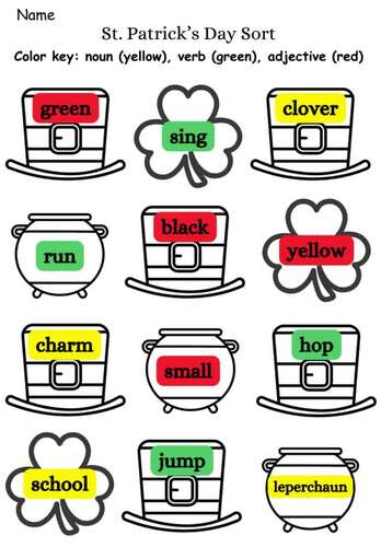 St. Patrick's Day Fun Sheets Grades 1 & 2 by Bulletin Board T-Shirts