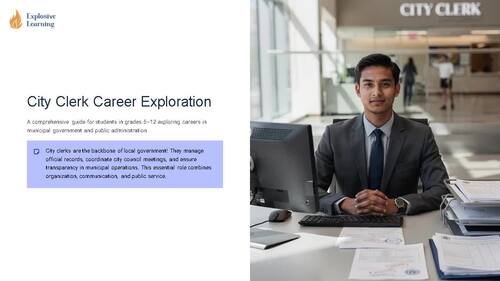 City Clerk Career Exploration 101 Role Skills Salary Pathway Grades 4 ...