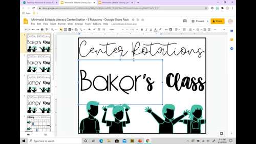 Literacy Centers and Stations Google Slides Pack EDITABLE | TPT