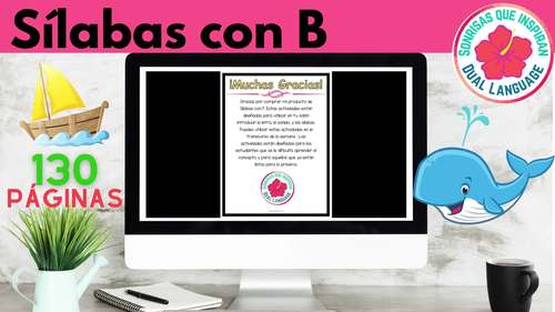 Sílabas con B Letra B Cuentos Hojas de Trabajo Vocabulario Centros