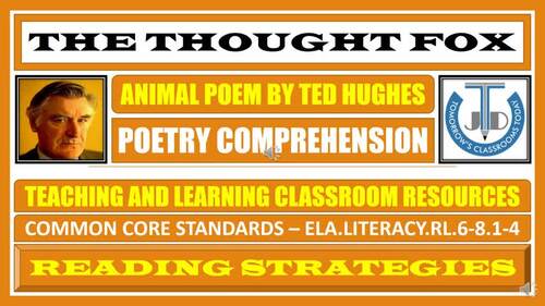 THE THOUGHT FOX BY TED HUGHES - READING AN ANIMAL POETRY - BUNDLE