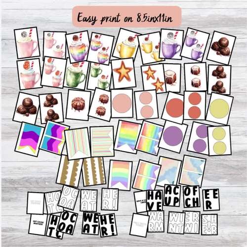 Hot Cocoa Bulletin Board Kit Winter Door Decor Editable by ButterLearner