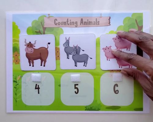 Preschool Math, Counting Animals Printable, Montessori Number Activity