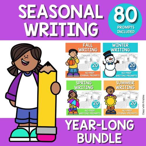 Year Long Seasonal Writing Bundle Winter Spring Summer Fall Journal ...