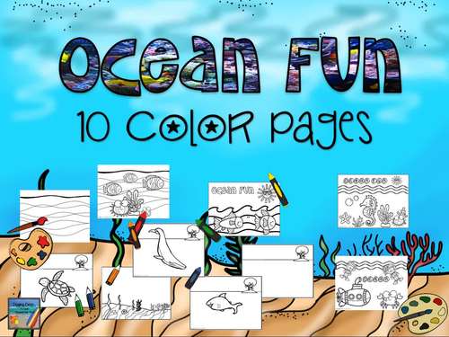 Ocean Fun: 10 Coloring Pages by Digging Deep to Soar Beyond the Text
