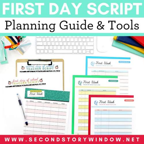 Back to School First Day of School Lesson Plan & First Week Planning Guide