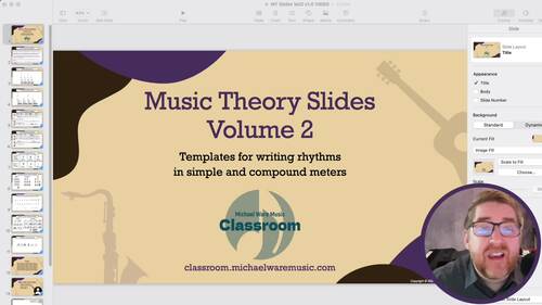 Music Theory Slides | Templates for writing rhythms in simple/compound ...