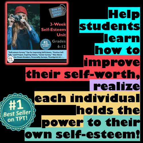 Self-Esteem Lessons: A TPT #1 Best-Selling Middle and High School ...