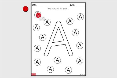 Alphabet Practice: Find and Cover for Preschool and PreK Special Education