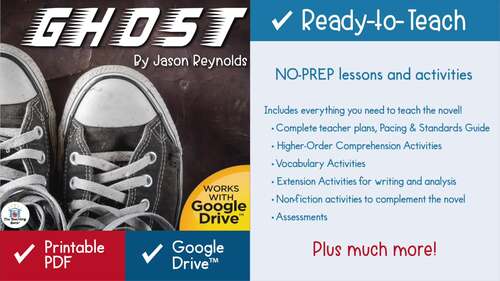 Ghost by Jason Reynolds Novel Study Book Unit by The Teaching Bank