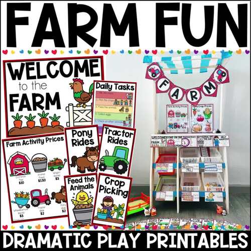Farm Dramatic Play Bundle of Farm Animals Printables, Centers, Labels ...