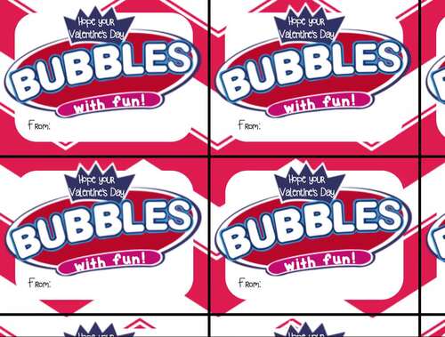 Dubble Bubble Valentine's Day Gift Tag- Hope your Valentine's Day ...