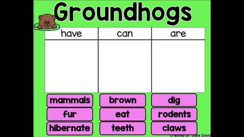 Groundhog Day Digital Interactive Notebook Google Classroom | TpT