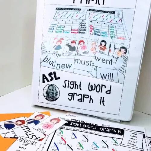 ASL Sight Word GRAPH IT Primer by Mrs Burgen's Sign Me Up | TpT