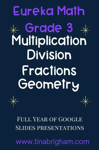 Eureka Math Grade 3 Modules 1-7 FULL YEAR - GOOGLE SLIDES by Tina Brigham