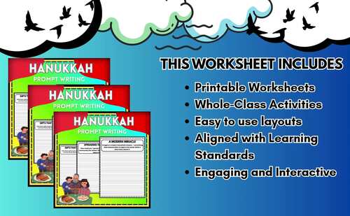 Middle School Hanukkah Writing Activities | 20 Engaging Prompts for Gr ...