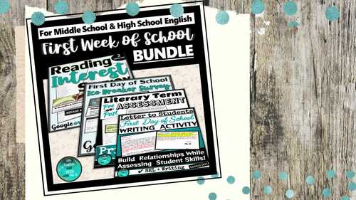 First Week of School for HS English Class | Digital & Print BUNDLE
