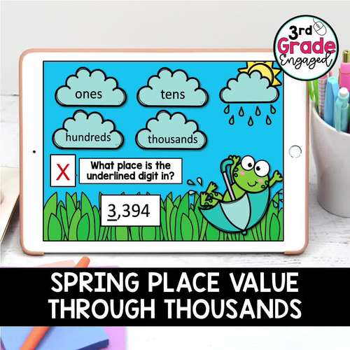 Place Value to the Thousands Place Math Activity for Google Slides