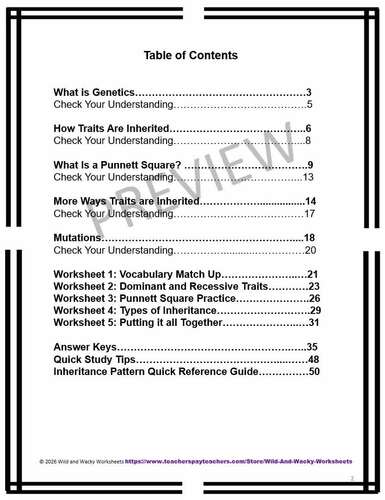 Genetics and Heredity: A Comprehensive Study Guide by Wild and Wacky ...