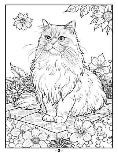 World of Cats Coloring Pages: Relaxing Coloring Sheets with Cat Breeds ...