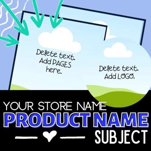 CANVA Product Preview Video TEMPLATE | BLUE + HEARTS Design | TPT