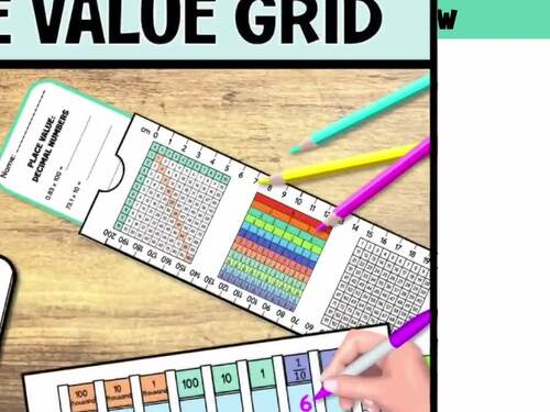 Interactive Place Value Chart Slider Editable Worksheets & Solutions ...