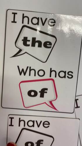 Kindergarten Reading Sight Words I Have Who has Game with Vocabulary ...