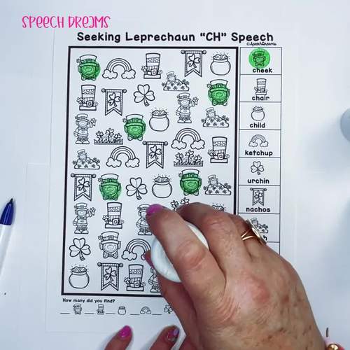 St Patricks Day Speech Therapy Seek and Find Activity: Articulation ...