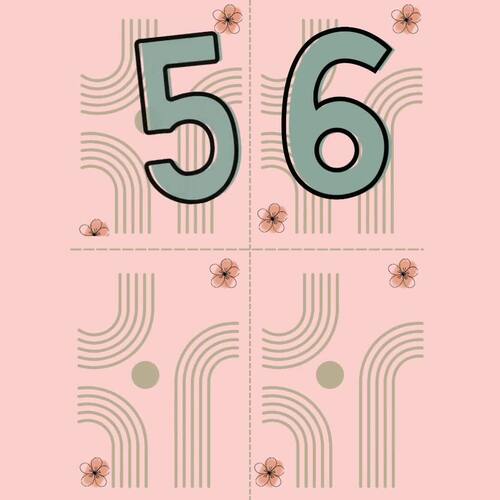 Boho Numbers 1-100 Classroom Decor - Soft Calm Pink Floral Theme