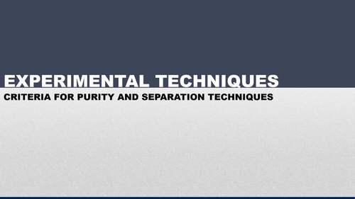 IGCSE Chemistry- Experimental Techniques by Chem Cafe | TpT