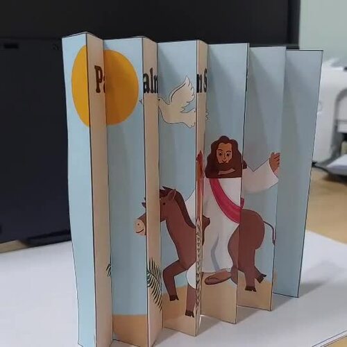 Palm Sunday Craft Agamograph | Palm Sunday Craft Activities-Coloring by ...