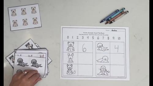 Winter Arctic Animals Write and Count the Room by Inspiring Little Learners