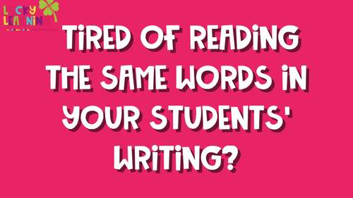 Synonym Posters - Say What? Words Alternate Word Synonym Posters for ...