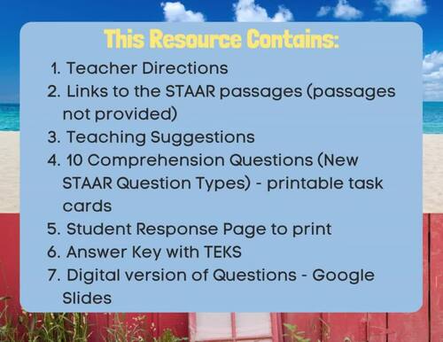 4th Gr.-Reading Comprehension-PAIRED Nonfiction- STAAR New Question ...