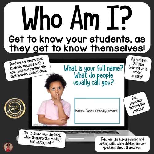 Who Am I Get to Know Your Students Boom Learning Digital Task Cards