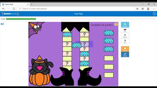 Halloween Color Patterns Boom Cards™ by Crown Daisy | TpT