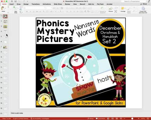 Christmas/Hanukkah BUNDLE - UFLI aligned Digital Mystery Pictures ...