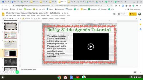 Fall Holiday and Fall Themed Daily Slides for Google Slides™ Template ...