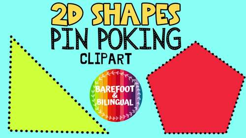 2D Shape Poking Clipart | Math Clipart for Fine Motor Activities