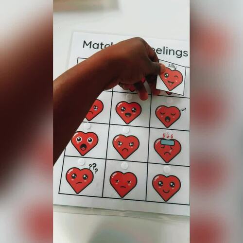 Feelings Match Activity | Valentine's Matching Activity | Emotion Matching