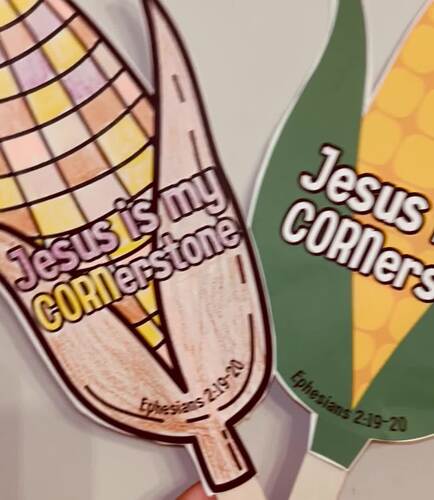 Jesus is My Cornerstone Fall Corn Craft | Autumn Bible Activity ...