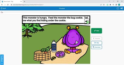 Initial /k/: Feed the Bug Cookies to the Monster | TPT