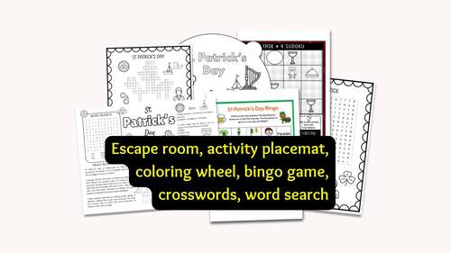 St Patrick's Day Activity Bundle, Sunday School Escape Room and ...